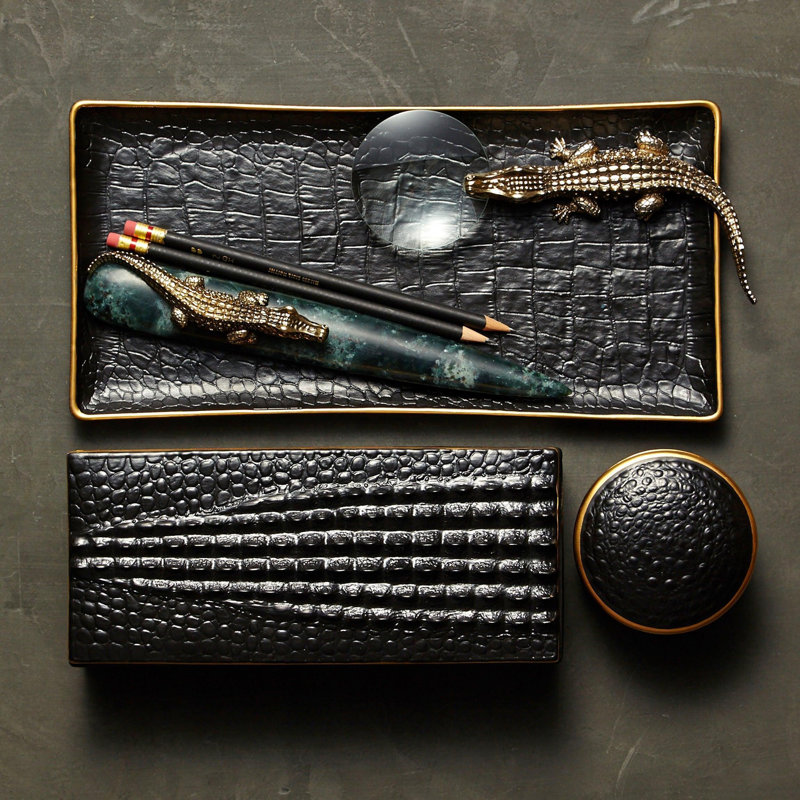 L'Objet Crocodile Rectangular Box | Perigold